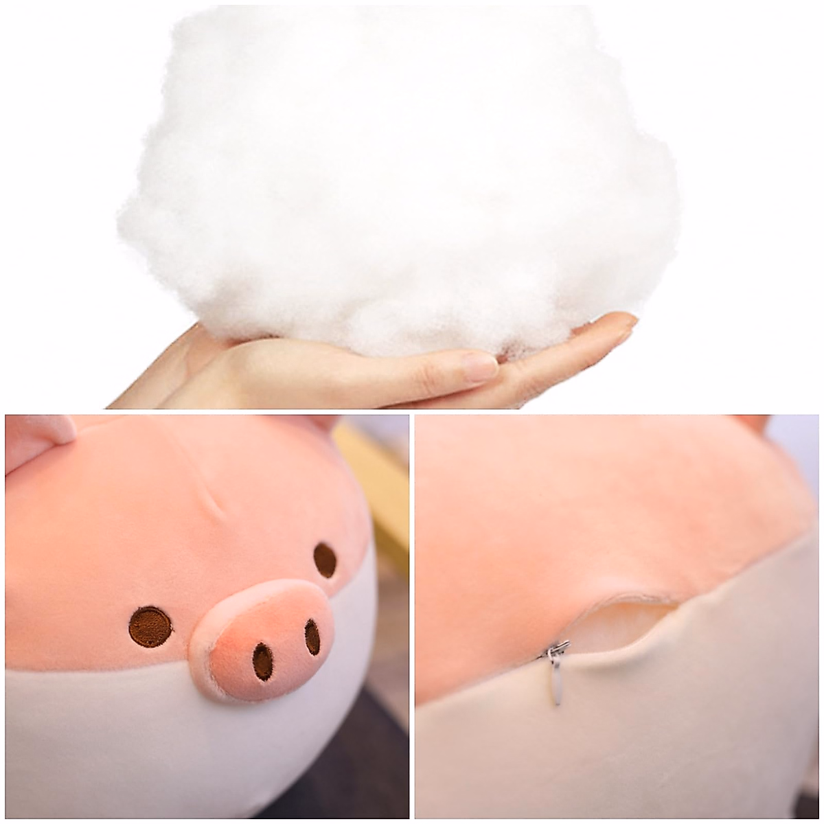 Levenkeness Soft Fat Pig Plush Hugging Pillow,Cute Piggy Stuffed Animal Doll Toy Gifts for Bedding, Kids Birthday, Valentine, Christmas (Pink, 19.7")