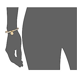 Michael Kors Women's Gold-Tone Stainless Steel Pavé Hinged Bangle Bracelet (Model: MKJ5976710)