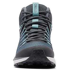 Columbia Womens Trailstorm Mid Waterproof Hiking Shoe, Graphite/Dusty Green, 8.5 Wide US