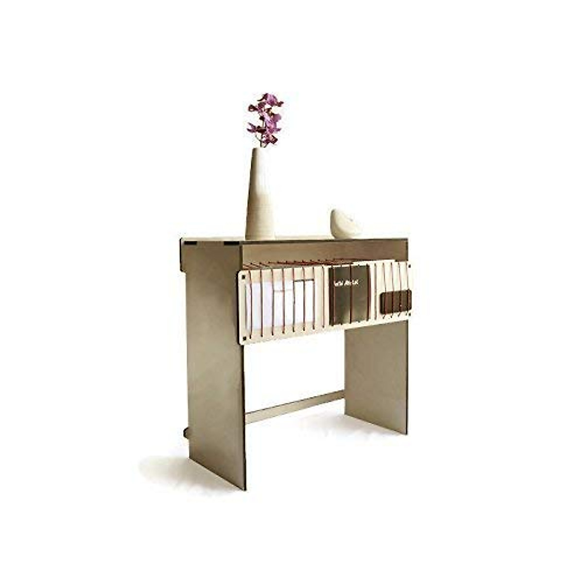 Small wooden modern sideboard storage cabinet for living room Many available colors as poplar Made of plywood Unique hallway sideboards Design by italian designer Laser cut wood and handmade