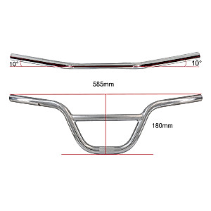 WEERAS BMX Alloy Handlebar 585mm 22.2mm Surface Electroplated High Carbon Steel Swallow Handlebar