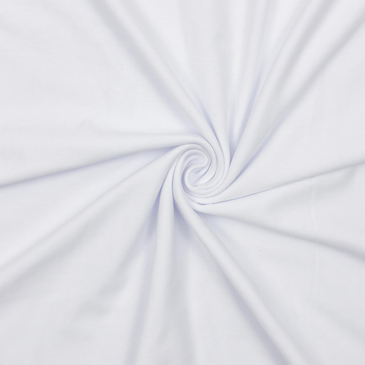 Barcelonetta | Cotton Spandex Fabric | by The Yard | Stretchy, Breathable, Lightweight Cotton Fabric | 60" Wide Roll | Sewing | 95% Cotton, 5% Spandex (White, 1 Yard)