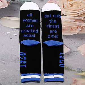 G2TUP Zeta Finer Women Crew Socks Gift 1920 Greek Sorority Gift for Sorority Sister Future Only the Finest are Z (Only the Finest are Z)