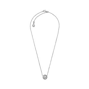 Michael Kors Stainless Steel and Pavé Crystal Pendant Necklace for Women, Color: Silver (Model: MKJ5341040)