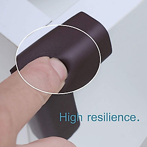 uxcell 4 Pack Foam Furniture Table Desk Edge Cover Pads Protectors Corner Cushions Bumper Guards Brown