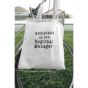 Pop Threads Assistant To The Regional Manager Funny TV Natural 15x15 inches Large Canvas Tote Bag