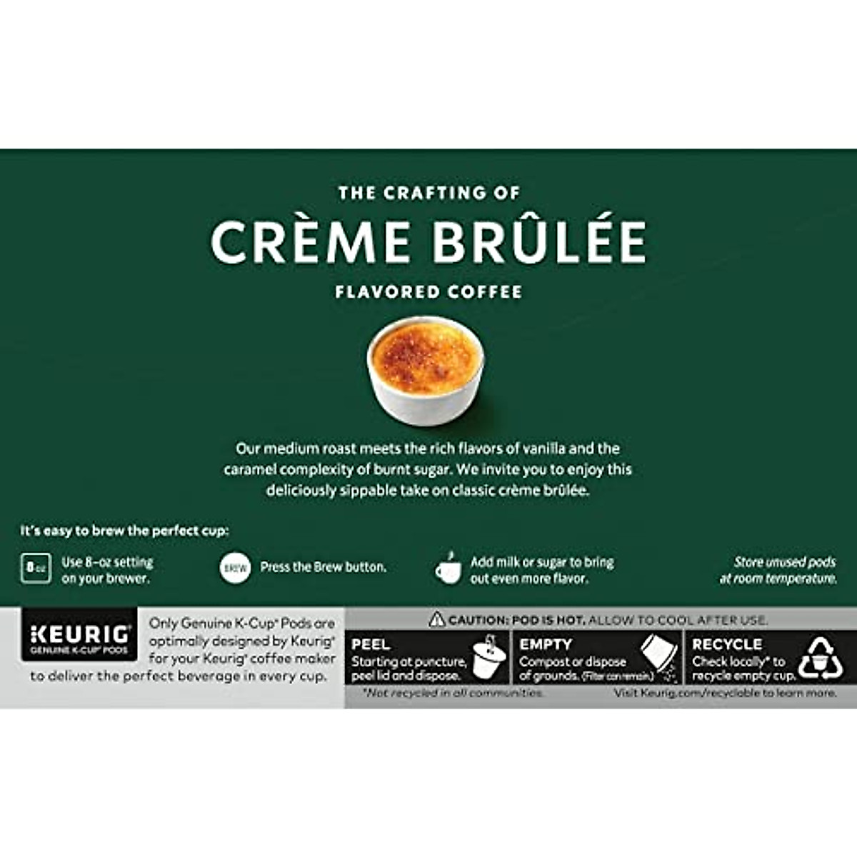 Starbucks Crème Brulée Flavored Blonde Roast Single Cup Coffee for Keurig Brewers, 10 Count - Pack of 2