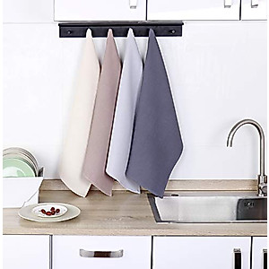 PY HOME & SPORTS Dish Towels Set, 100% Cotton Waffle Weave Kitchen Towels 4 Pieces, Super Absorbent Kitchen Hand Dish Cloths for Drying and Cleaning (17 x 25 Inches, Set of 4)