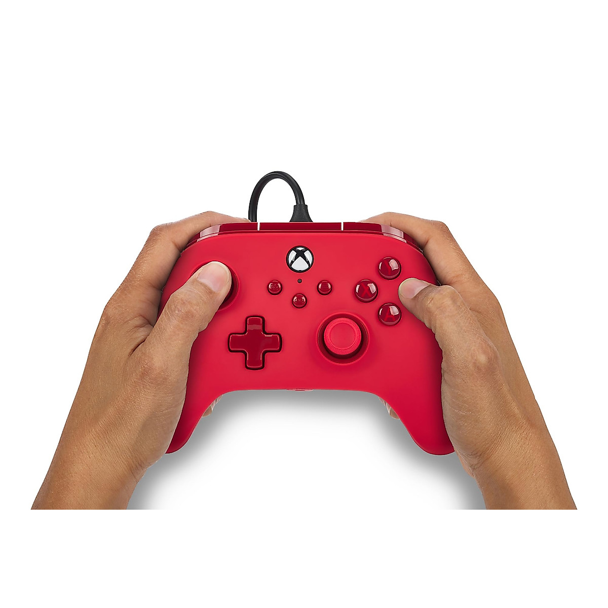 PowerA Advantage Wired Controller for Xbox Series X|S - Red, Xbox Controller with Detachable 10ft USB-C Cable, Mappable Buttons, Trigger Locks and Rumble Motors, Officially Licensed for Xbox