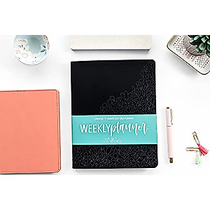 Weekly Planner - Cute Dot Bullet Paper Planner Notebooks and Journal for Women by June and Lucy: Undated 12 Month Dot Grid Appointment Planner, Calendar & Personal Organizer for Women