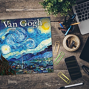 2023 2024 Van Gogh Calendar - Artists Monthly Wall Calendar - 12 x 24 Open - Thick No-Bleed Paper - Giftable - Academic Teacher's Planner Calendar Organizing & Planning