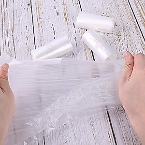 Sheebo Modern Plastic Mini Wastebasket Trash Can with Lid and 180 Counts Strong Mini Trash Bag Bundle