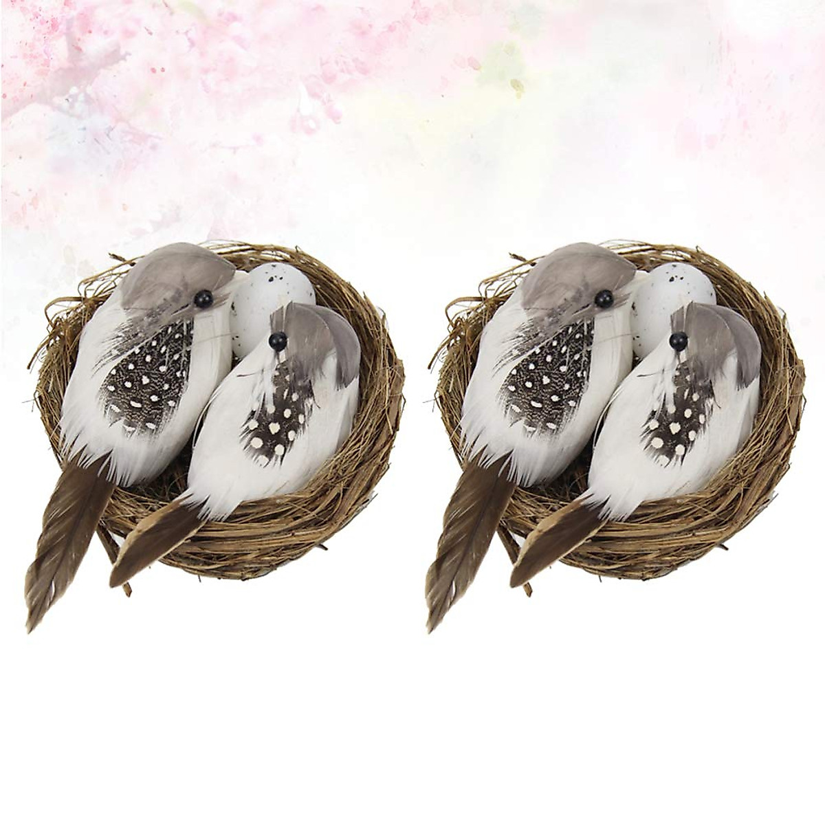 VALICLUD 8pcs Simulated Bird Nest Home Bird Nest Decor Artificial Bird Nest Bird Nest Ornament Fake Bird