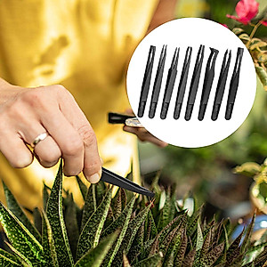 8 Pieces Venus Fly Trap Feeding Tweezers Carnivorous Plant Feeding Tongs Straight and Curved Food Tongs for Flytraps Pitcher Plants Butterwort Reptile Feeding