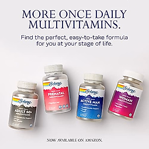 Solaray Once Daily Woman Multivitamin with Iron, Women’s Multivitamin with Hair, Skin & Nails Blend, Enzyme Blend & Whole Food Base, Healthy Energy, Immune & Digestion Support, 90 Servings, 90 VegCaps