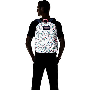 JanSport Unisex SuperBreak Multi White Floral Backpack