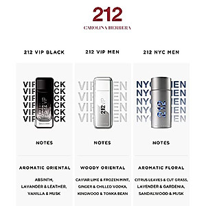 Carolina Herrera 212 Men Fragrance For Men - Timeless Scent - Warm Sandalwood - Fresh Notes - Beautifully Bright Fragrance - Energetic Green With Sensual Peppery Spices - Edt Spray - 3.4 Oz