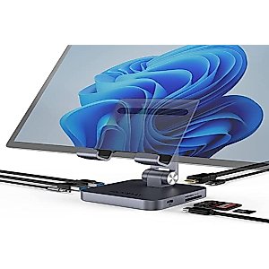 USB C Hub for iPad Pro, HOPDAY 8 in 1 Docking Station USB C Adapter with 4K HDMI, USB 3.0, 60W PD, 3.5mm Audio, SD/TF Card Reader Compatible with Laptop, MacBook Pro/Air and Other Type C Devices