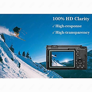 ULBTER Screen Protector for Sony Alpha A7C II A6700 6700 7C II ZV-E1 ZVE1 A7C2 Camera & Hot Shoe Cover 0.3mm 9H Hardness Tempered Glass Cover Anti-Scrach Anti-Fingerprint Anti-Bubble [3+2 Pack]
