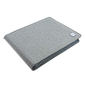 Lanxivi 20 Slots Fountain Pen Case Gray, Waterproof Canvas Pen Holder Display Pouch Bag by KACO