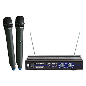 VocoPro UHF-3200 UHF-Dual Channel Wireless Microphone System