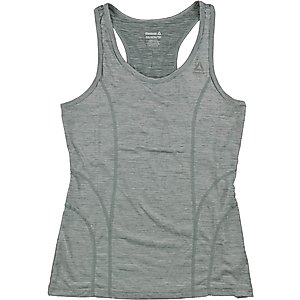 Reebok Womens Racerback Tank Top, Green, Small