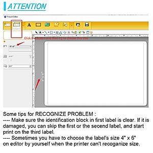 Label KINGDOM Replace for DK-1241 Die-Cut 4" x 6" Large Shipping Paper Label (102 mm x 151 mm) 200/ Roll DK Adress Labels for Brother QL-1100 (6 Roll + 1 Detachable Frame)