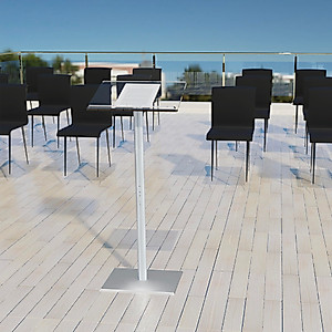 CRYSFLOA Acrylic Podium Stand Speaking Podium 18.5''x12.5''x43.6'' Pulpits for Churches Lecterns Design for Lecture Recital Speech Presentation Podium Stand for Restaurant Wedding Office Classroom