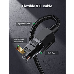 UGREEN Cat 6 Ethernet Cable Braided Cat6 Gigabit High Speed 1000Mbps Internet Cable RJ45 Shielded Network LAN Cord Compatible for PC PS5 PS4 PS3 Xbox Smart TV Router 6FT