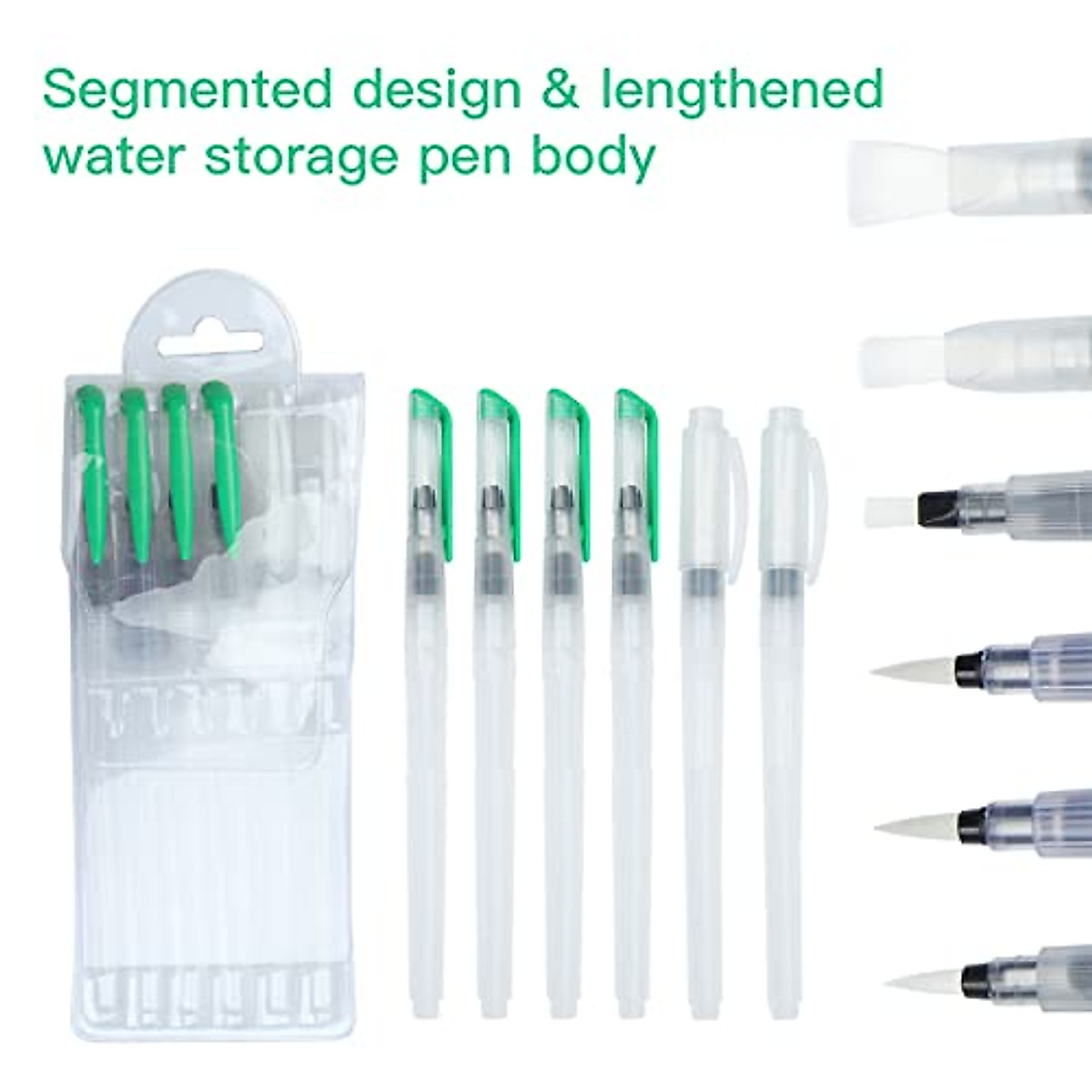 mewmewcat Watercolor Brushes,Watercolor Brushes Refillable Watercolor Brush Pens Set for Painting Markers Artists Calligraphy