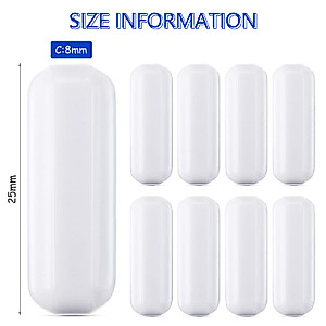 16 Pieces PTFE Magnetic Stirrer Mixer Stir Bar Laboratory Bar Stir Plate Magnet Stir Rod Magnetic (25 mm)