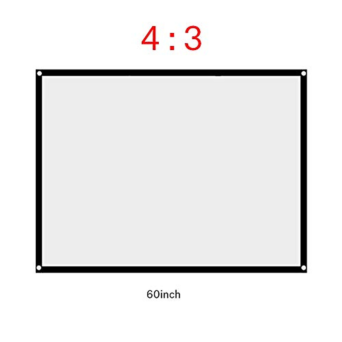 Velaurs Projection Screen, Projector Curtain Non-Crease for Open-air Cinema(60 inches)