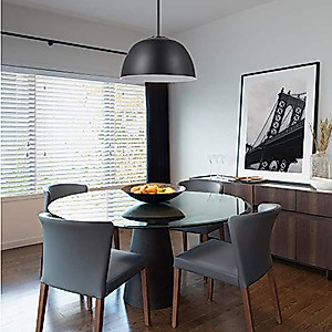 Globe Electric 66006 Warren 1-Light Pendant Light, Matte Black, White Interior, CEC Title 20 LED Bulb Included