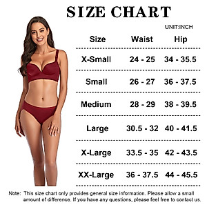 CULAYII Ladies Cotton Bikini Panties, High-Cut Full Coverage Stretch Cool Soft Womens Underwear Packs - 10 Pack, M