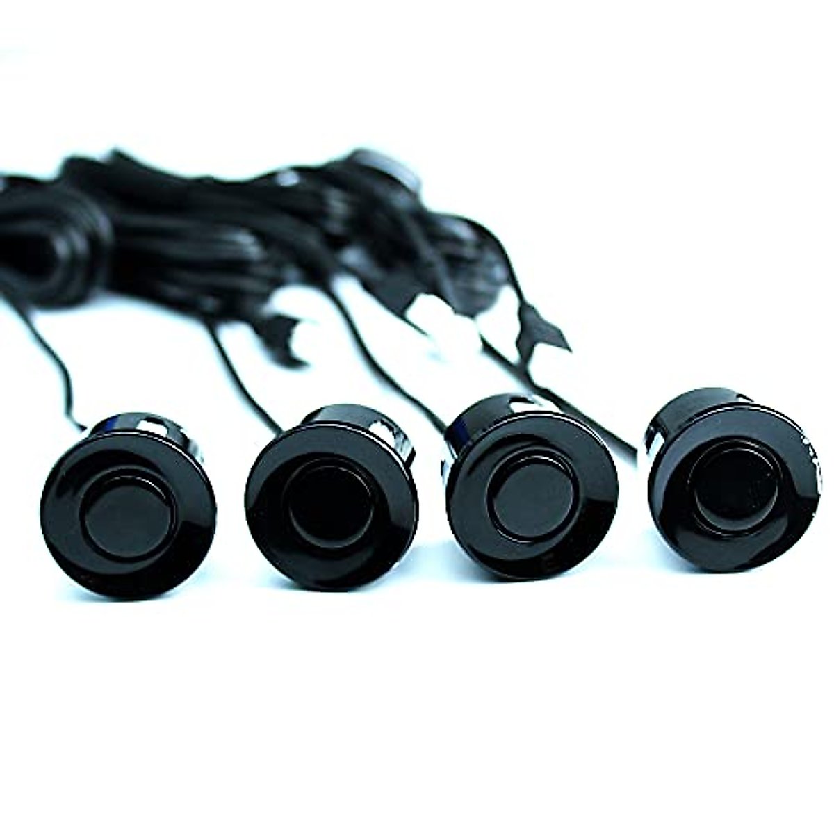 Tiemahun Black Car Parking Sensor Vehicle Truck Reverse Backup Radar System with LED Digital Display，4 Weather Proof Parking Sensors & Sound Warning（BiBiBi） (X67D)
