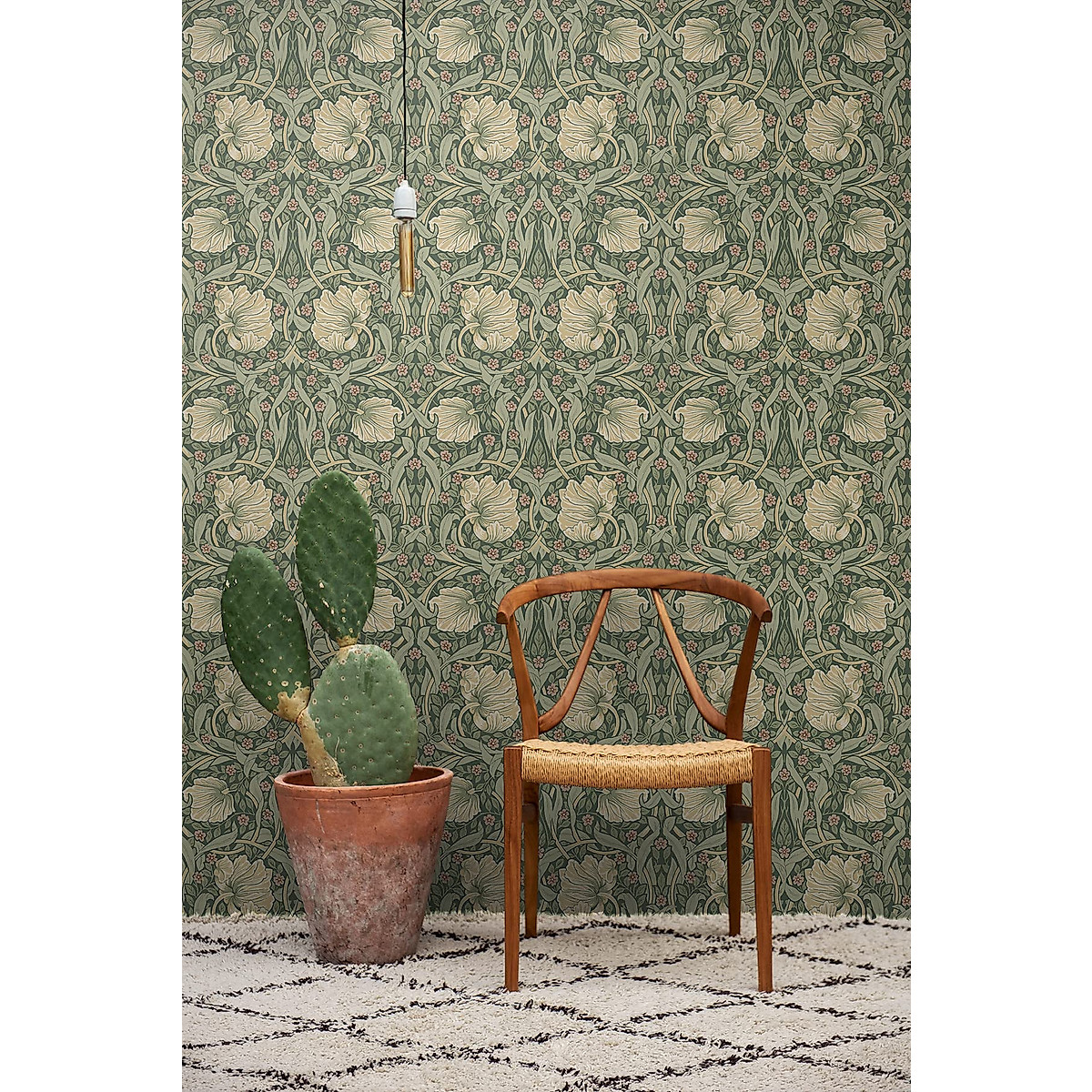 NextWall Pimpernel Floral Peel and Stick Wallpaper (Gardenia & Sage)