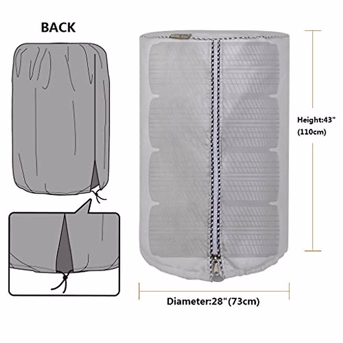 Large Tire Cover Seasonal Tire Tote Tire Storage Bag Seasonal Tire Cover,Waterproof Dust-Proof (Diameter 28",Silver Coated)