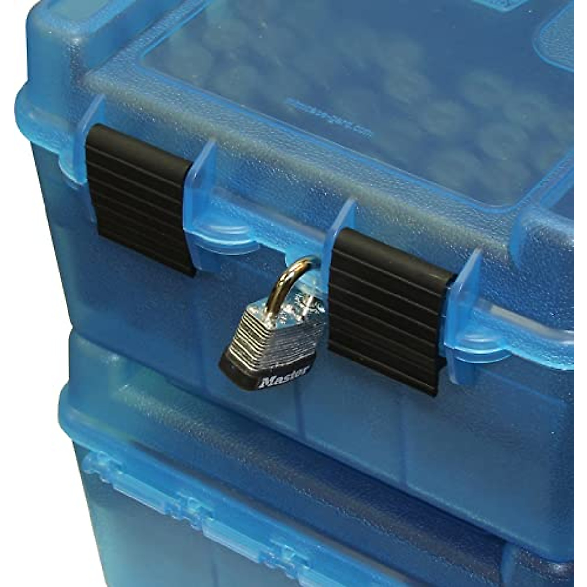 MTM R-100-MAG-24 Deluxe Ammo Box 100 Round Handle WSM WSSM Ultra Mag, USA Made, Clear Blue