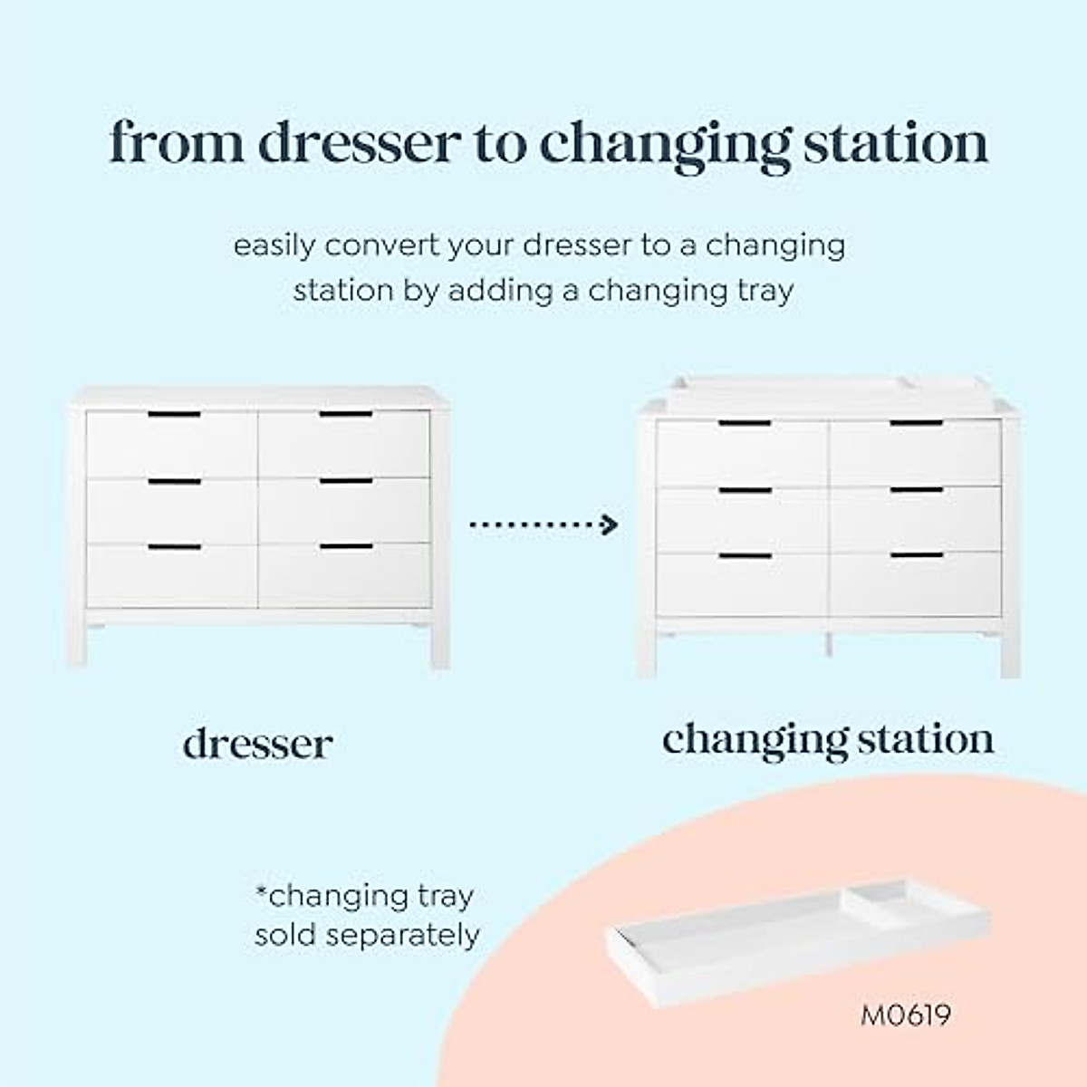 Carter's by DaVinci Colby 6-Drawer Dresser in White