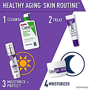 CeraVe Eye Cream for Wrinkles | Under Eye Cream with Caffeine, Peptides, Hyaluronic Acid, Niacinamide, and Ceramides for Fine Lines | Fragrance Free & Ophthalmologist Tested |0.5 Ounces