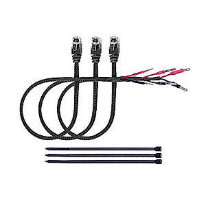 Xislet 15" Radar Detector Hardwire Power Cord Mirror Wire Plug Tap Compatible with Escort Valentine One Uniden Beltronics with Inline Fuse Mount RJ11 - Set of 3