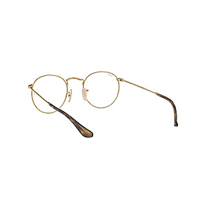 Ray-Ban RX3447V Round Metal Prescription Eyeglass Frames, Arista/Demo Lens, 50 mm