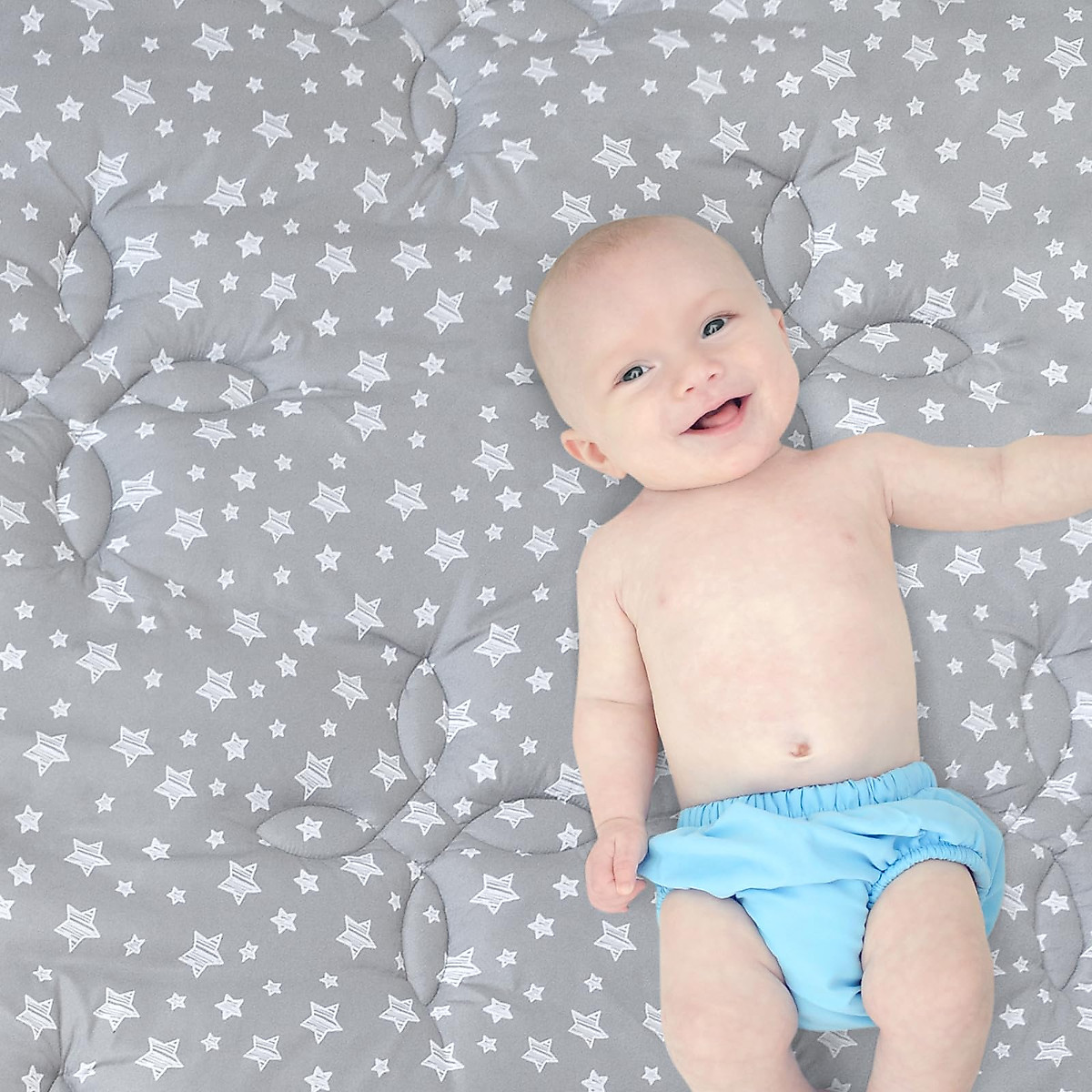 Baby Play Mat 71x59 Inches Thick Baby Crawling Mat, Large, Non Slip Cushioned Baby Playpen Mat for Playing, One-Piece Baby Floor Play Mat for Babies, Toddlers