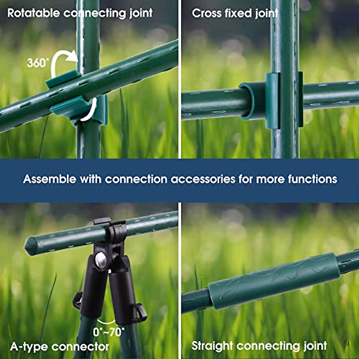 NANOPRETTY Garden Stakes 4FT Tomato Stakes for Outdoor Plant Support, 0.43 inch Diameter Plant Stake Sticks for Beans Potted Climbing Plants Gardening Supplies 20 Pack