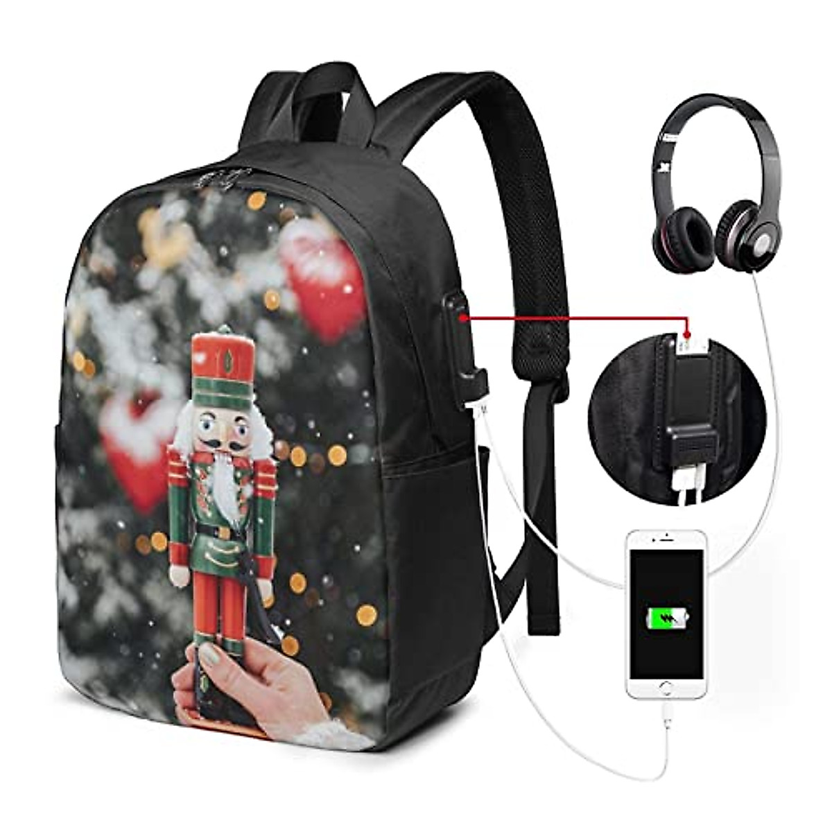 AHOBAGGA Custom Backpack Personalized Large Capacity Shoulder Traveling Bag Add Your Customized Photo Picture Text Casual Backpack Travel Knapsack Standard Size For Learning Travel Work