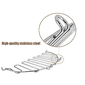PETKAO Turkey Fryer Replacement Parts for Char Broil Big Easy Turkey Fryer Accessories & Char Broil Big Easy, Oilless Turkey Fryer, Char-Broil Bunk Bed Basket, Leg Rack & Rib Hooks, Stainless Steel