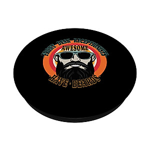 Awesome FRONT DESK RECEPTIONISTS Have Beards Funny PopSockets Standard PopGrip