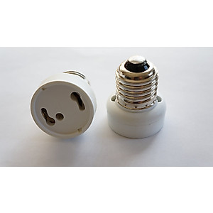 (Pack of 2) E26/E27 to GU24 Adapter Converter - E26/E27 Edison Screw to GU24 Bayonet Base Bulb Socket