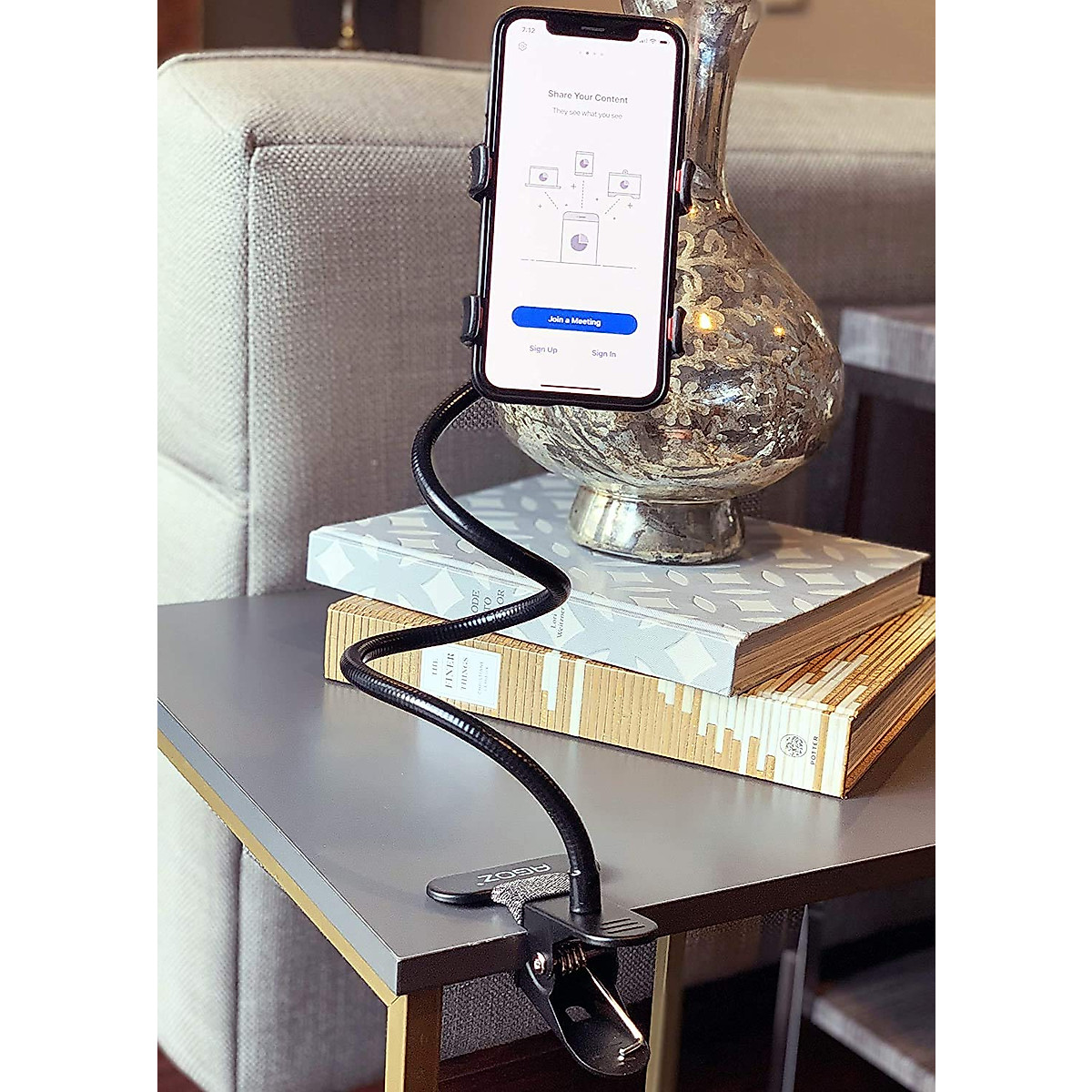 Agoz Cell Phone Holder Gooseneck Mount, Lazy Clamp Clip Flexible Phone Stand for Office Desk Bed iPhone 15 Pro MAX, iPhone 14, 13, 12, 11 XS XR, Samsung Galaxy S24 S23 S22 S21 Ultra Note 20 10 A54 A14