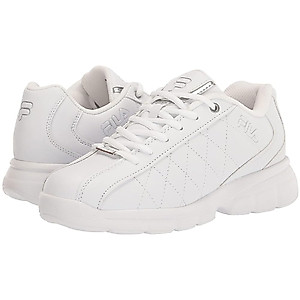 Fila Womens Fulcrum 3 Sneaker, White/White/Metallic Silver, 6.5